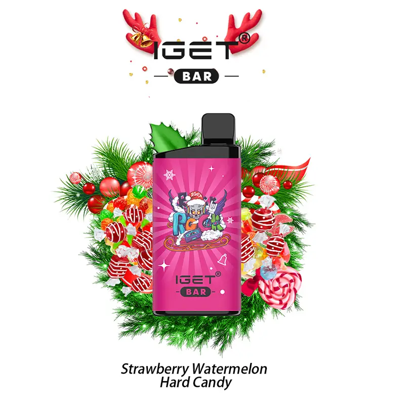 Strawberry Watermelon Hard Candy IGET Bar 3500 Puffs | VapePenZone